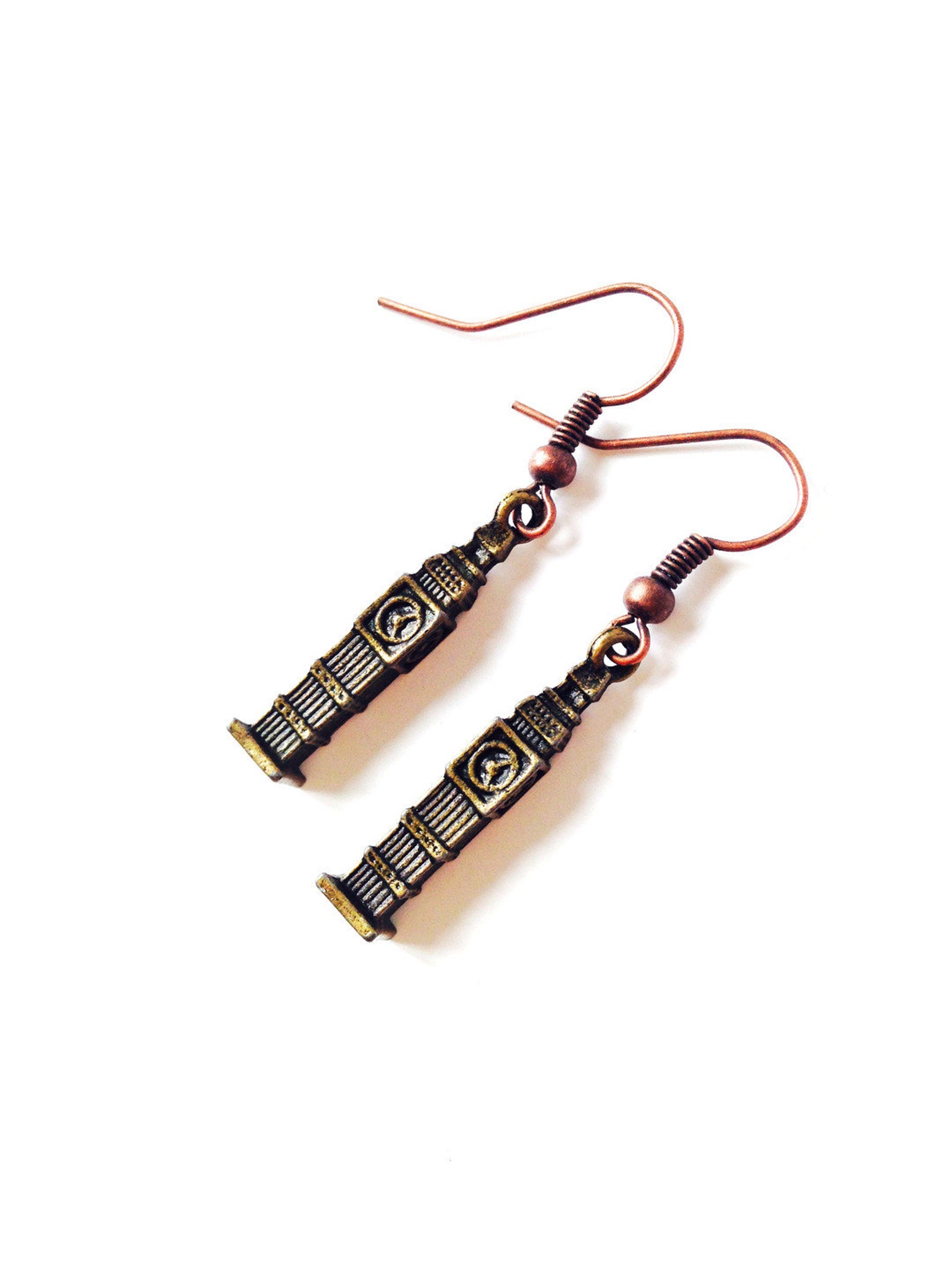Earrings BIG BEN Miniature Big Ben Clock Earrings Bronze - Etsy