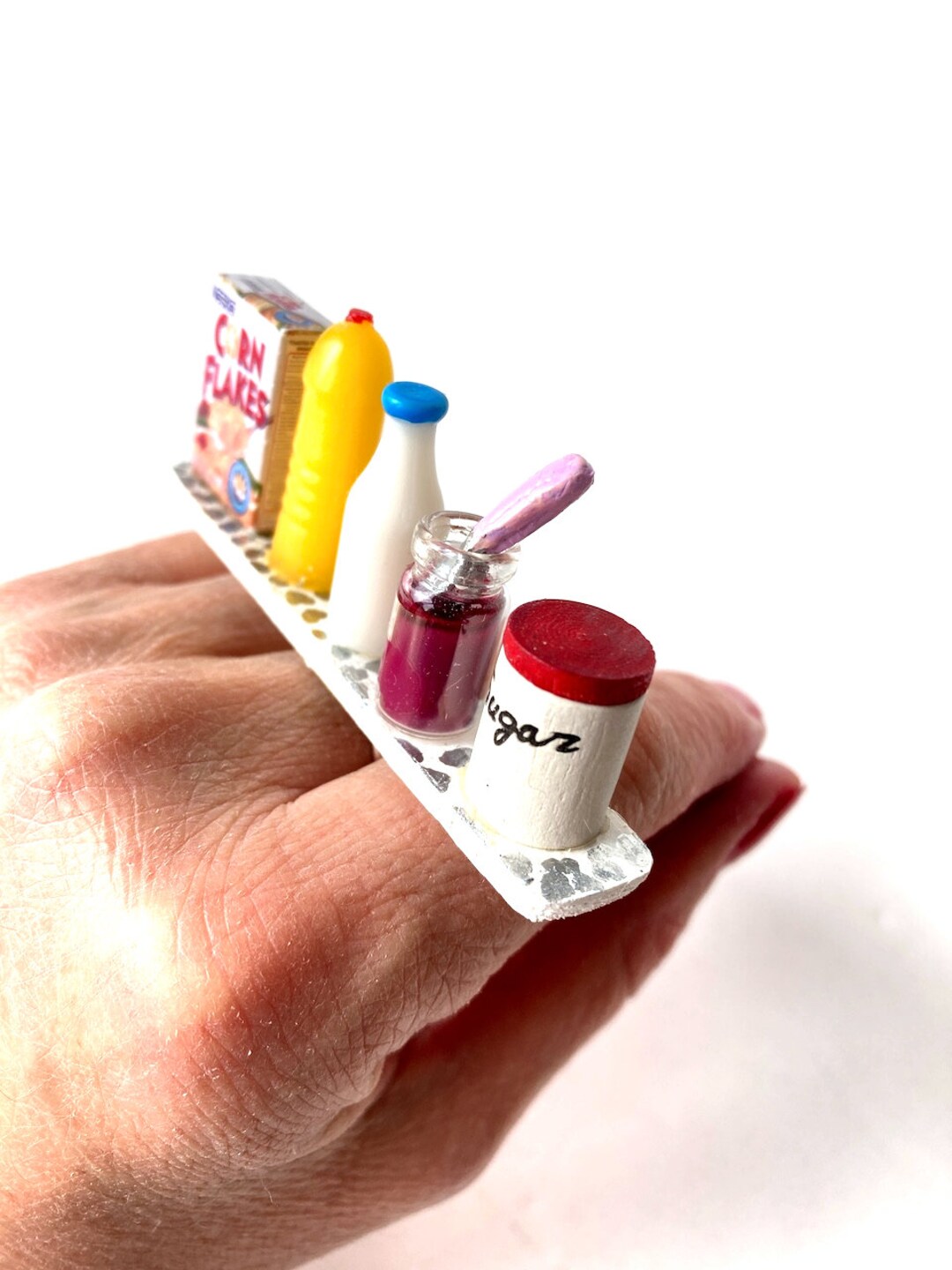 Ring the BREAKFAST SHELF Mini Breakfast Items Miniature - Etsy
