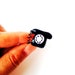 Ring CALL ME Miniature Retro Telephone Ring Black Handmade by the ...