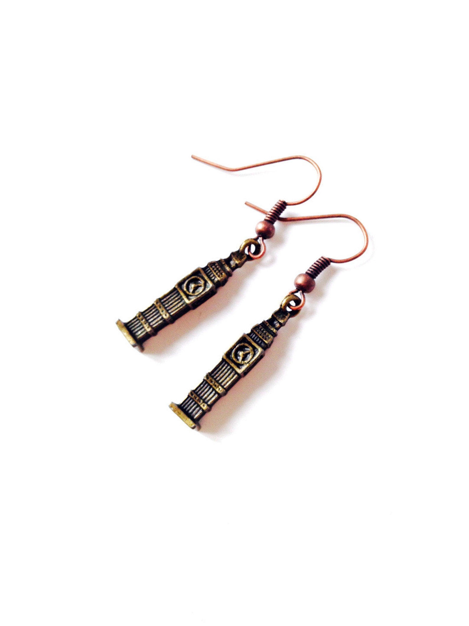 Earrings BIG BEN Miniature Big Ben Clock Earrings Bronze - Etsy