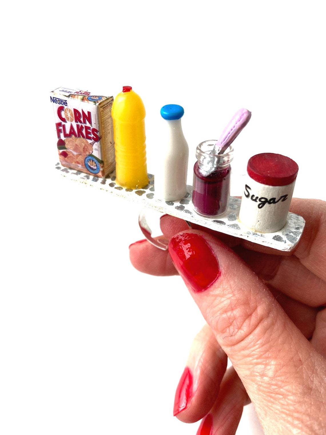 Ring the BREAKFAST SHELF Mini Breakfast Items Miniature - Etsy