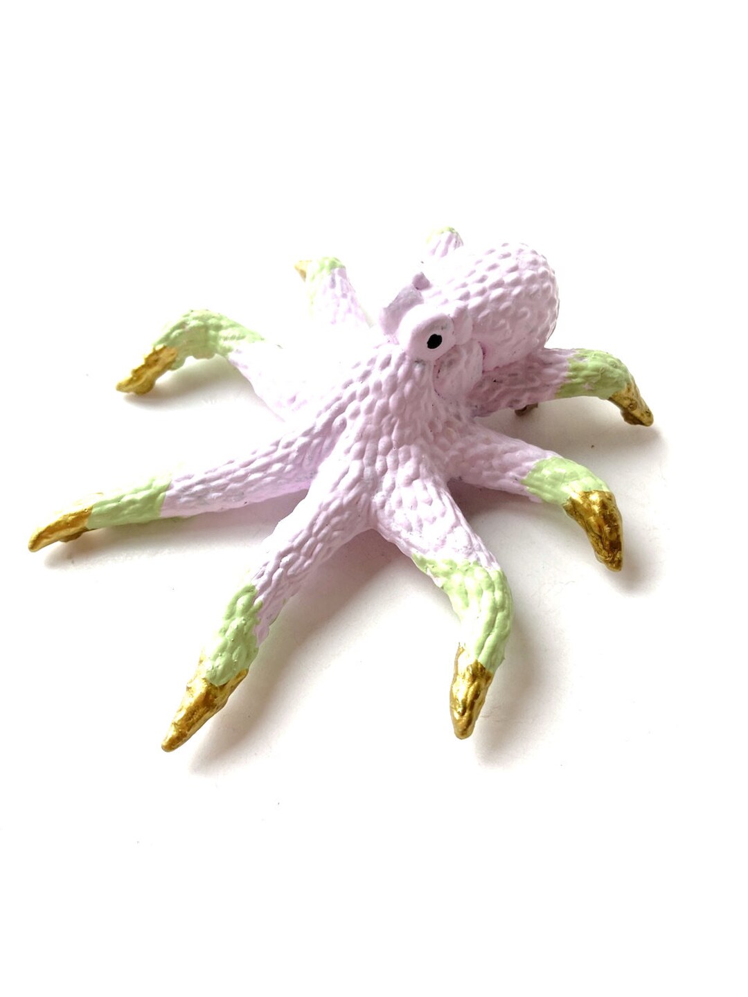 Brooch THE OCTOPUS Purple Green and Gold Giant Octopus Made With a ...