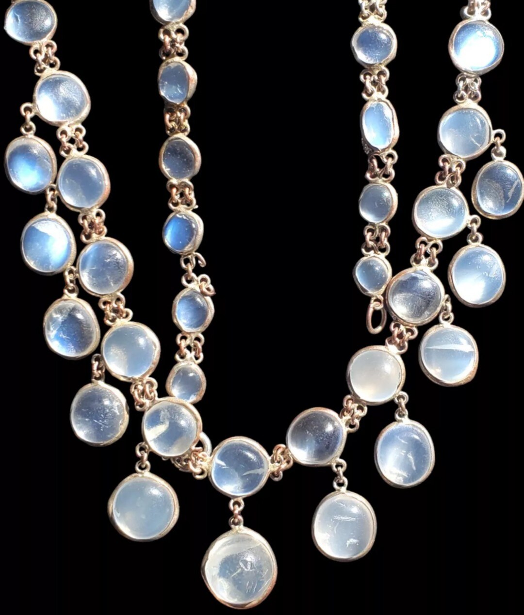 Antique Moonstone Festoon Necklace, Drop Pendant Genuine Moonstones - Etsy