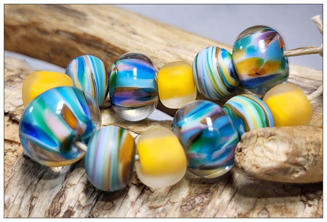 Jamaican Splash Set Handmade Lampwork Beads - Etsy
