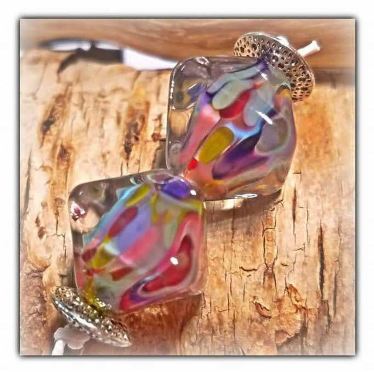 Texas Wild Flowers Diamond Lampwork Beads - Etsy