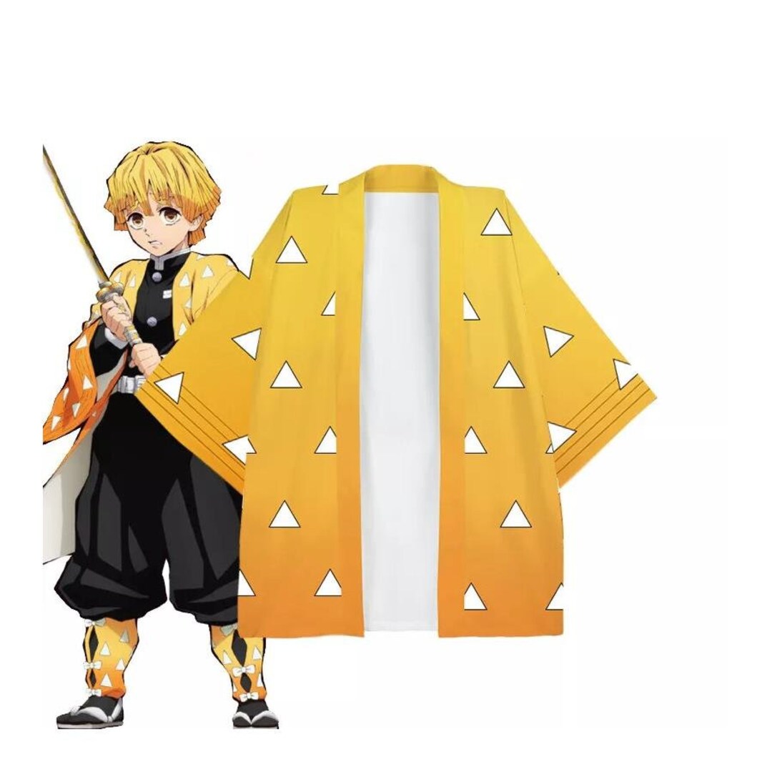 Demon Slayer Cosplay, Zenitsu Agatsuma Cosplay, Anime Clothing, Demon ...