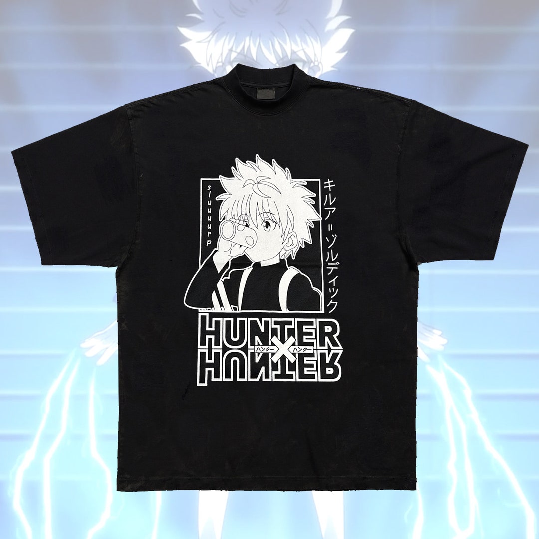 Hunter X Hunter Black T-shirt, Killua Zoldik, Gift Idea, Anime Cosplay ...