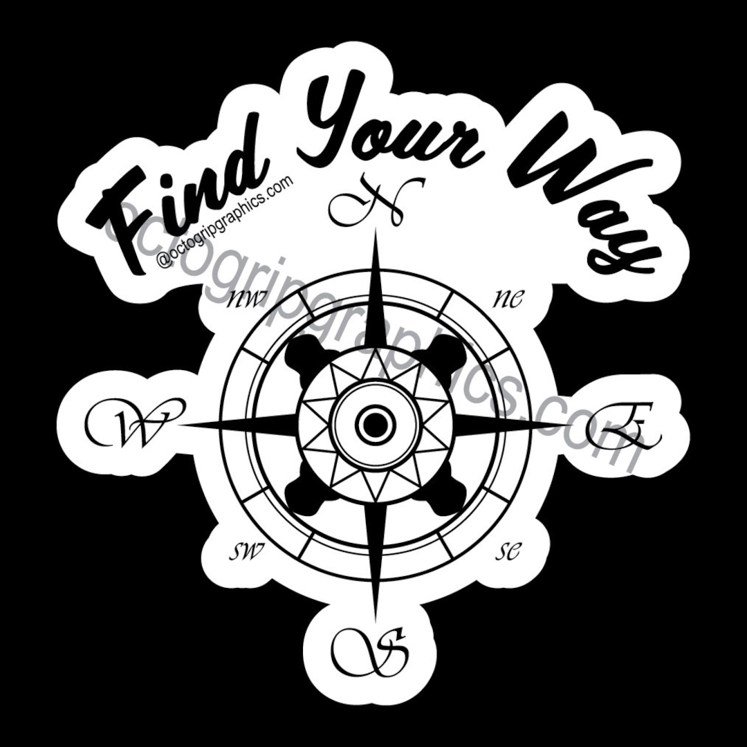 Find Your Way, Compass Rose, Sailor, Anchor, Ships Wheel, Map, Vibrant ...