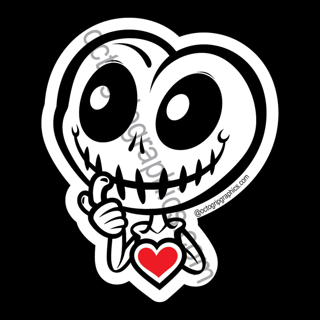 Monster With Big Eyes, Sticker, Vinyl Sticker, Zombie, Fun Sticker ...