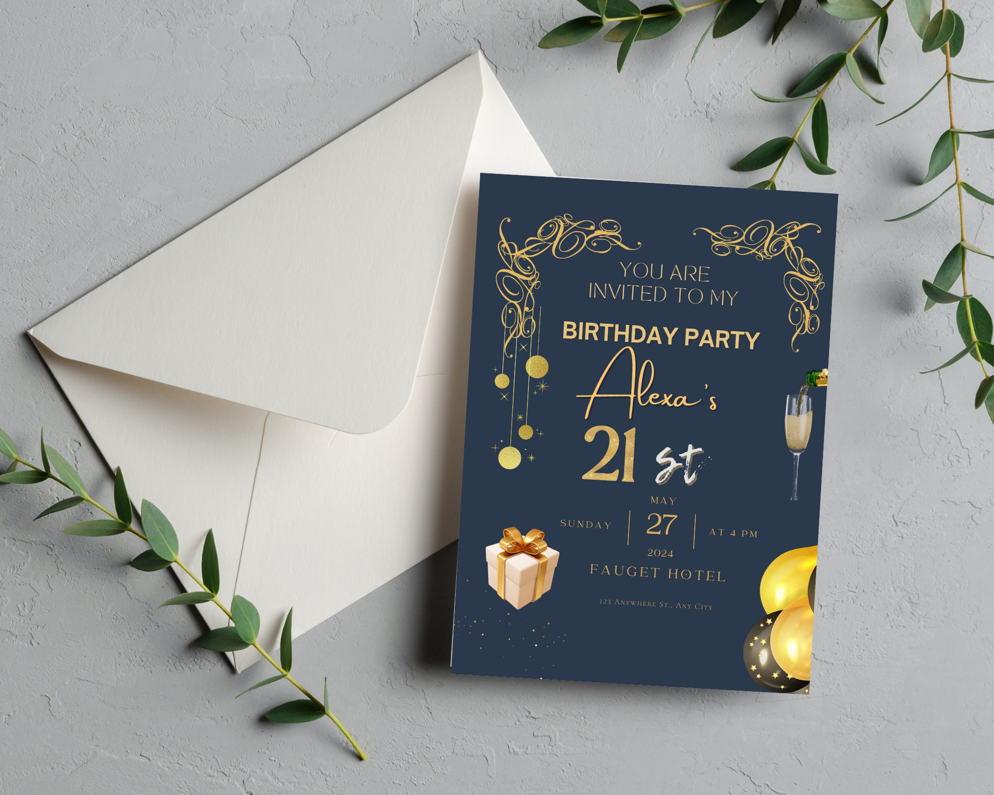 Editable Birthday Invitation Card, Instant Download, Printable Birthday ...