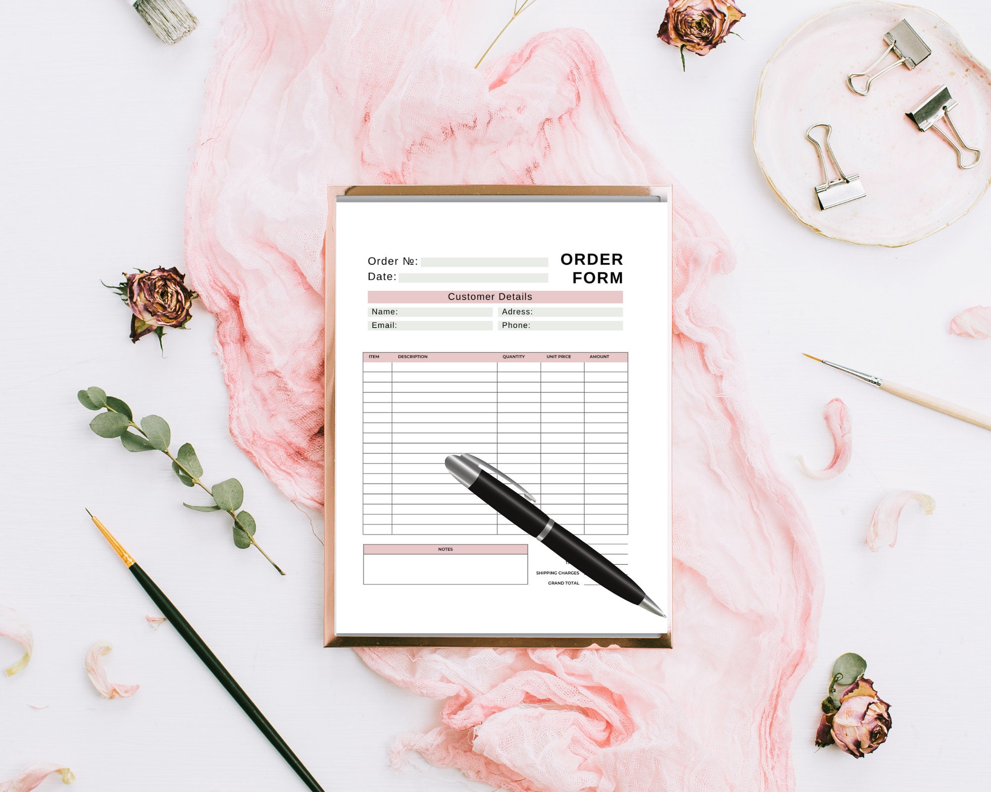 Editable Business Order Form, Order Invoice, Order Form Template ...