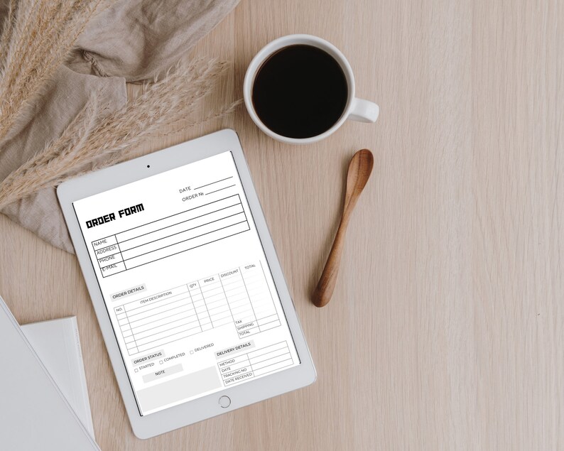 Editable Business Order Form, Order Invoice, Order Form Template ...