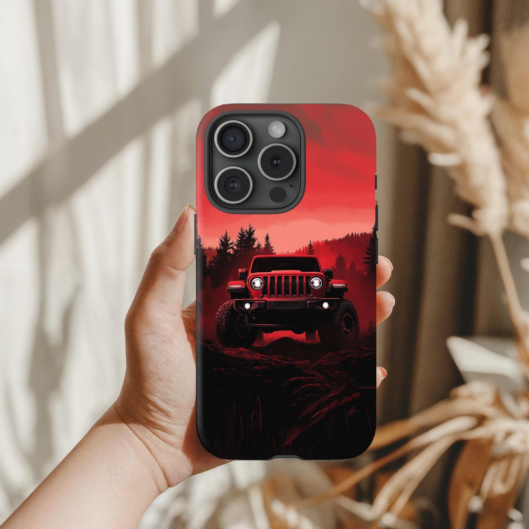 Red 4x4 Offroad Jeeper Inspired iPhone Case Cute Bright for iPhone 16 ...