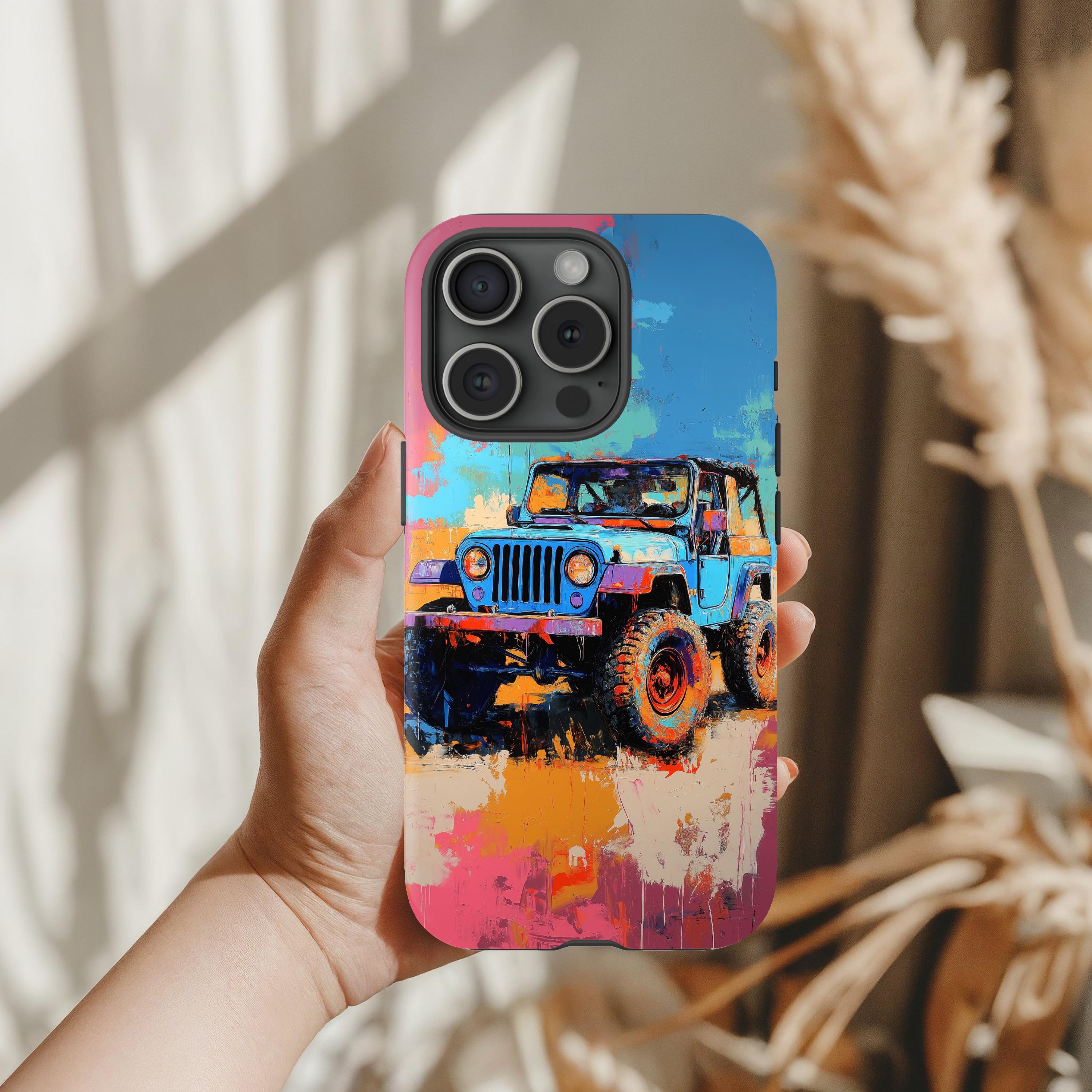 Blue 4x4 Acrylic Paint Jeeper Inspired iPhone Case Cute Bright for ...