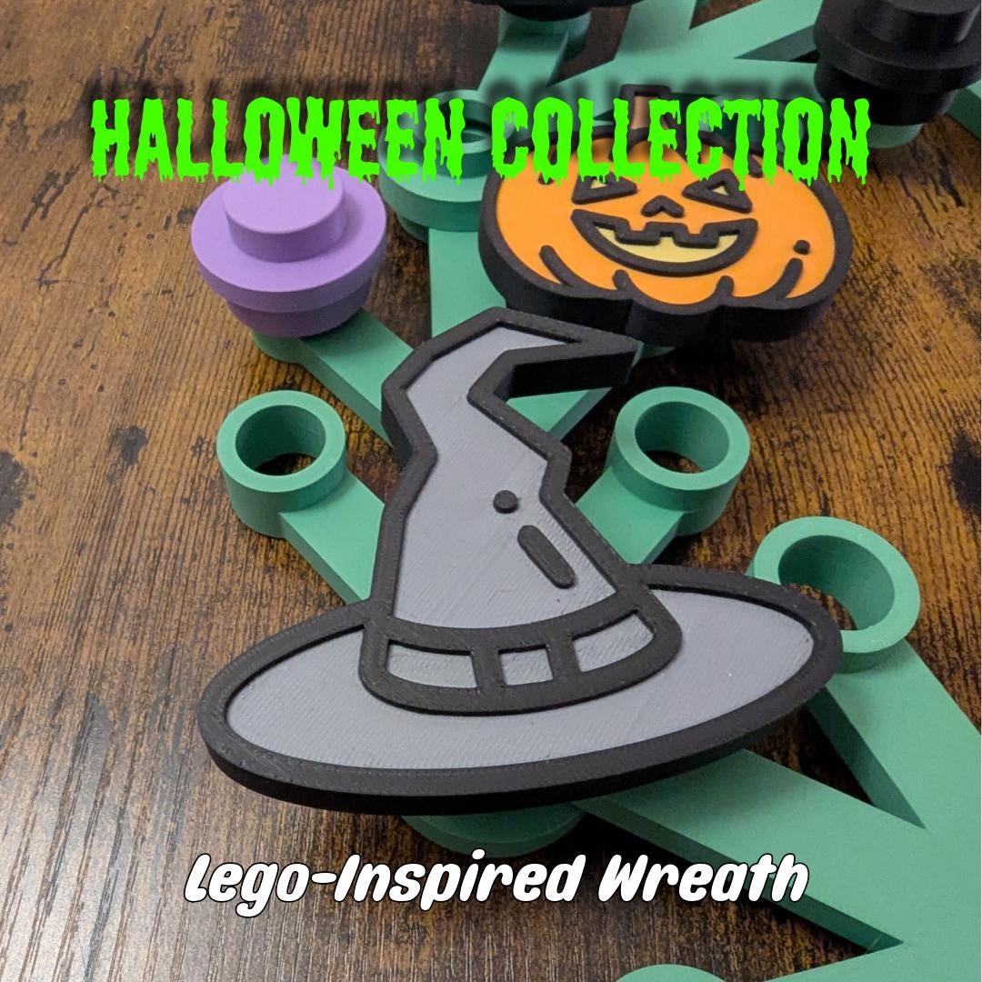 Witches Hat - Halloween Collection for Giant Lego-inspired Wreath - Etsy