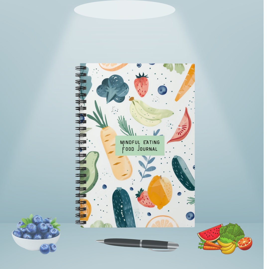 Mindful Eating Food and Wellness Journal Health Planner Habit Tracker ...