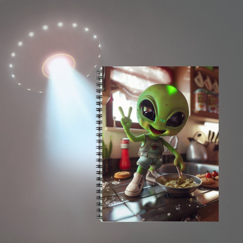 Alien Making Cookies, Cool Alien Journal, Recipe Book, Recipe Notes ...