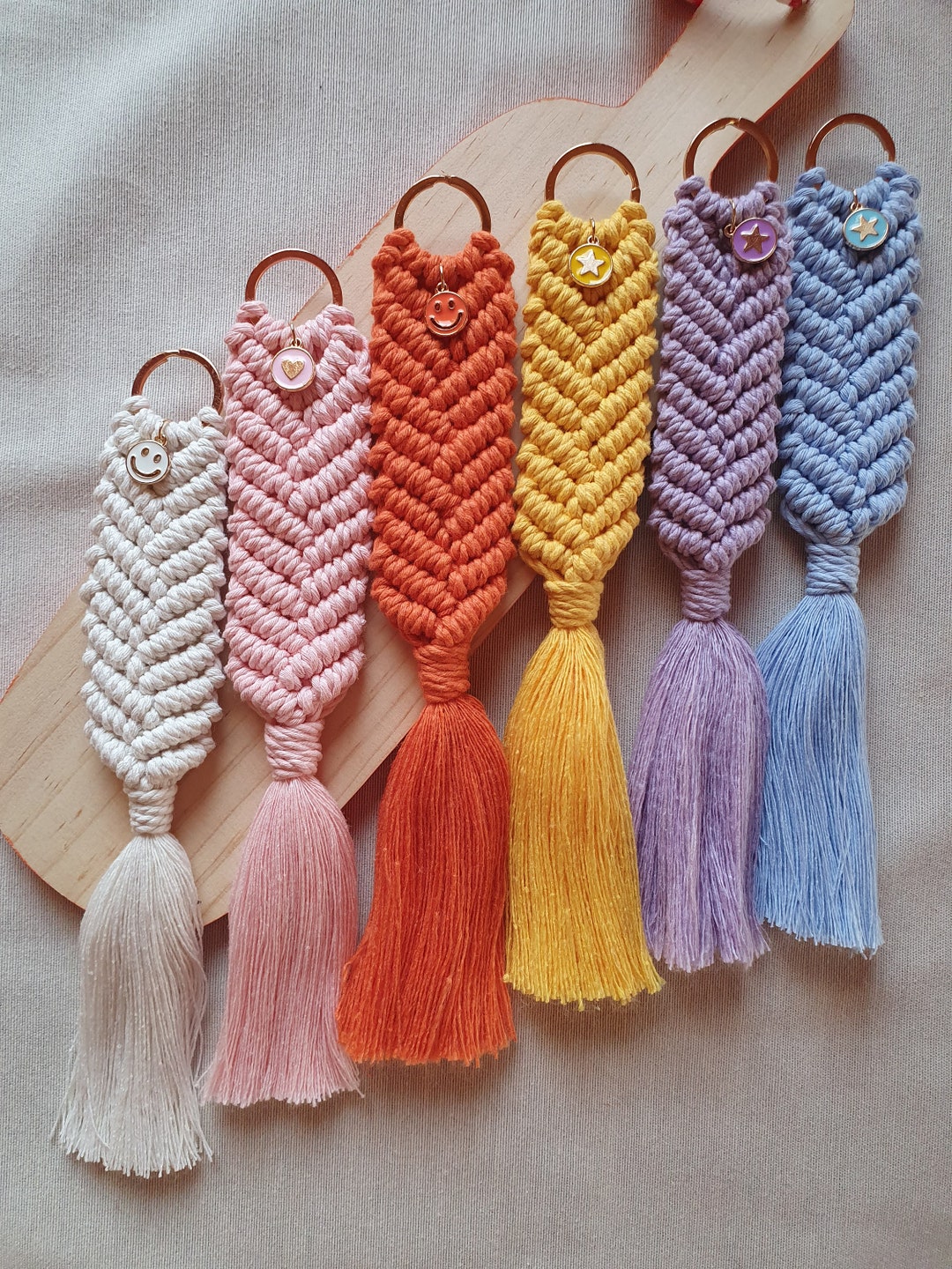 Design Your Own Macrame Keychain | Key Chain | Keyring | Bag Charm ...