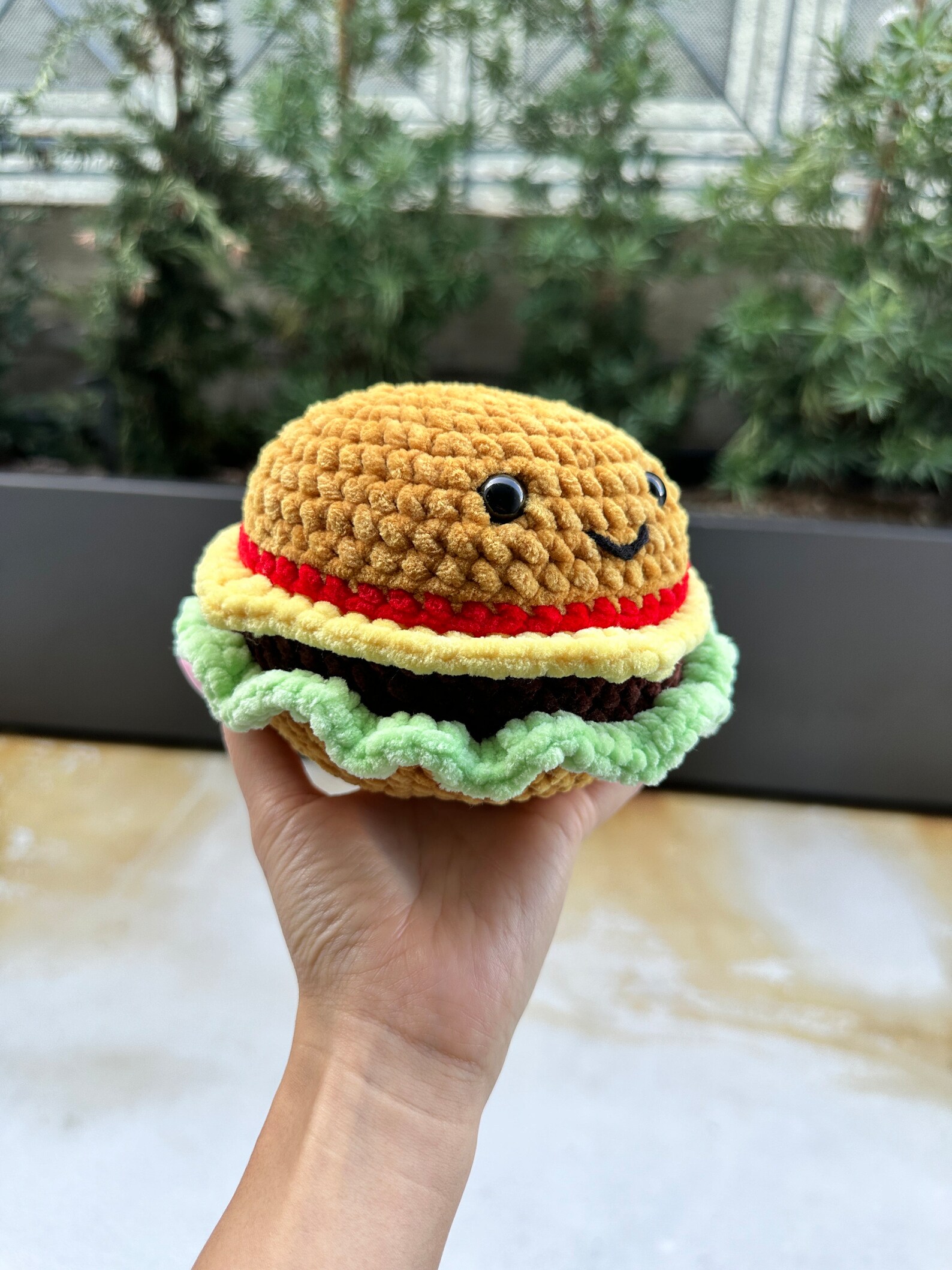 Cheeseburger/hamburger Crochet Amigurumi Handmade Plushie Stuffed ...