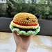 Cheeseburger/hamburger Crochet Amigurumi Handmade Plushie Stuffed ...