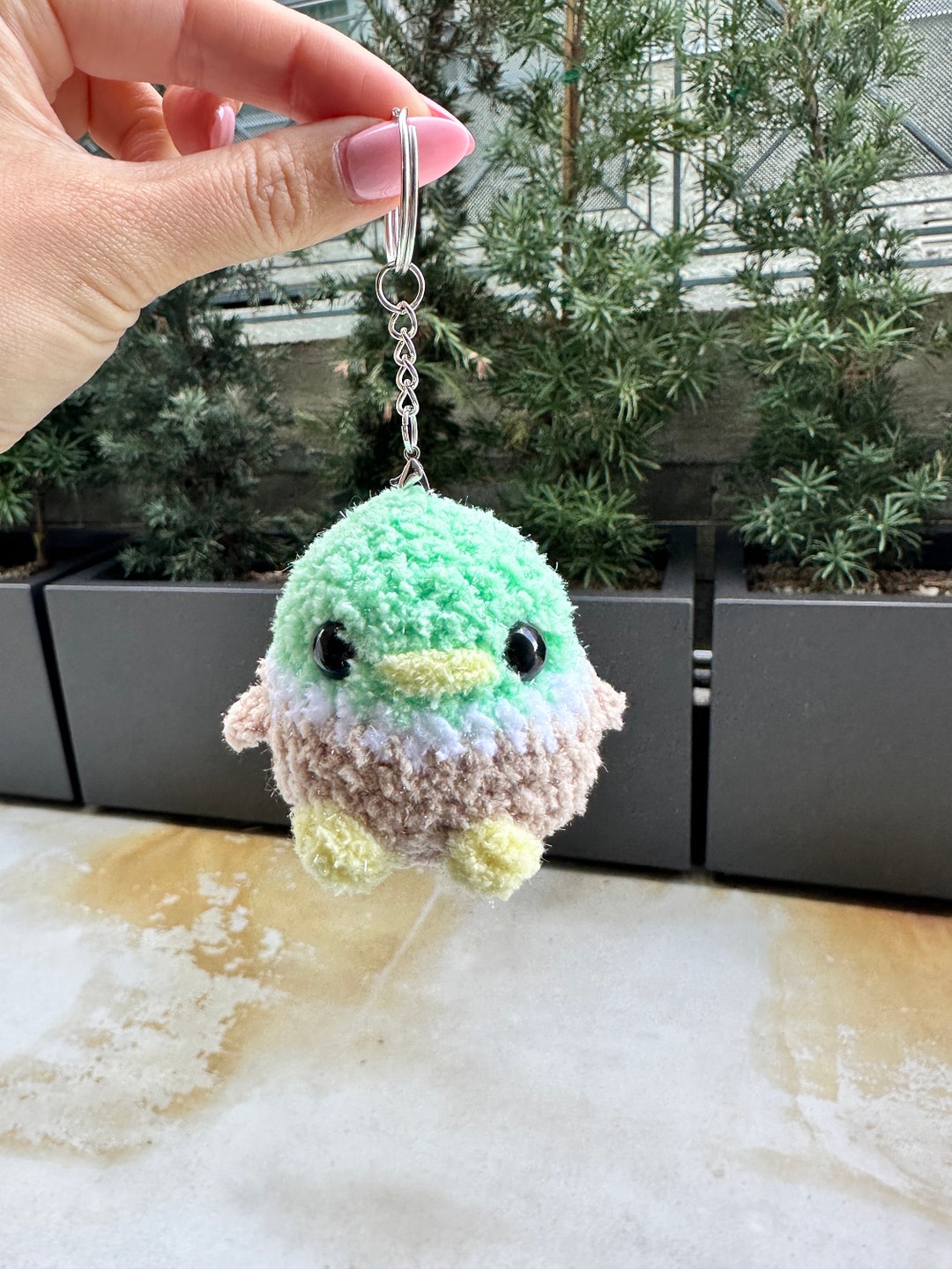 Mini Mallard Duck Keychain Crochet Amigurumi | Handmade Plushie ...