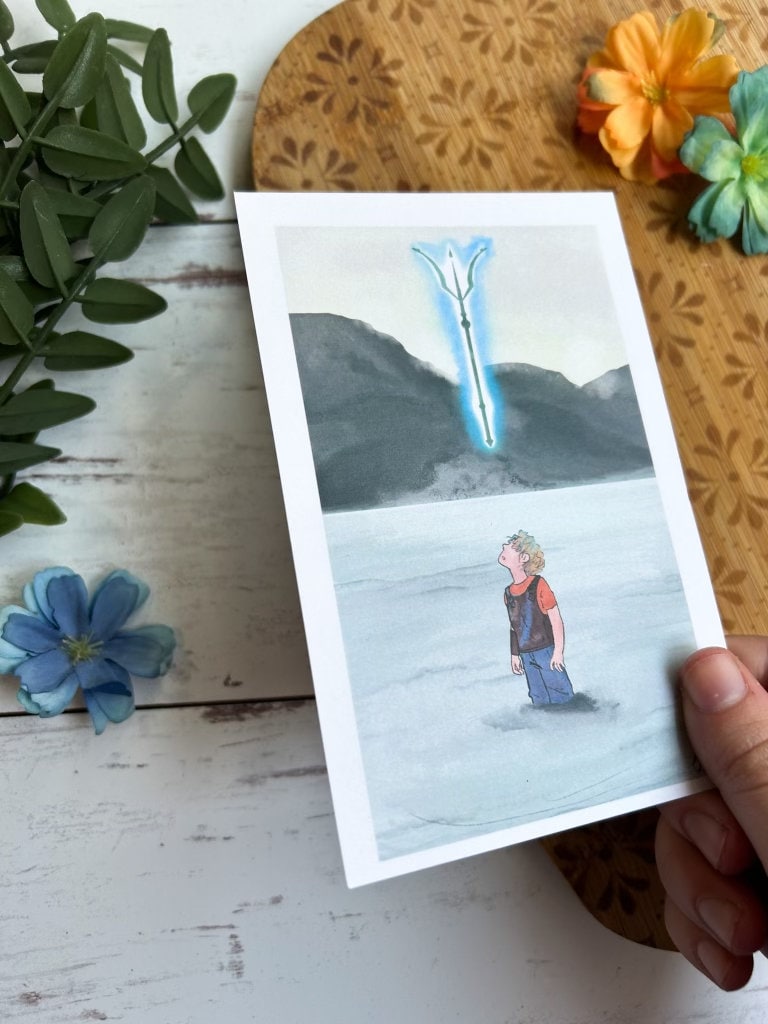 Percy Jackson Claimed by Poseidon Camp Halfblood Art Print - Etsy