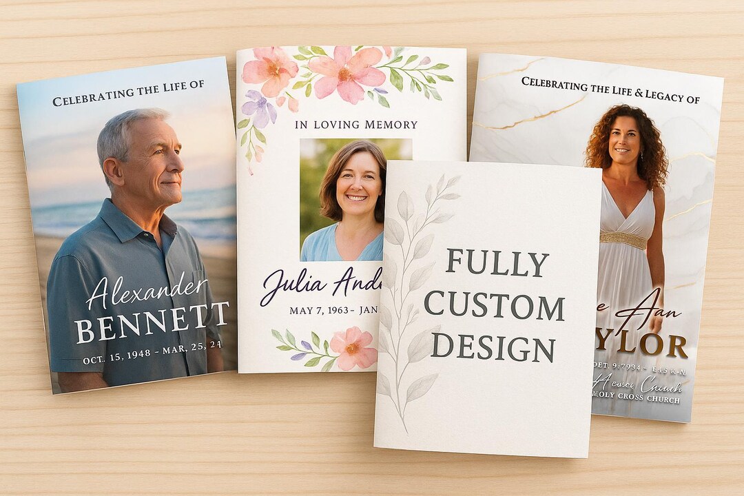 Custom Funeral Program Design Add-on: Personalized Memorial Booklet ...