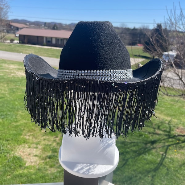 Cowboy Fringe Hat - Etsy