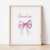Blue Coquette Bow Printable, Light Blue Nursery Wall Art, Preppy ...