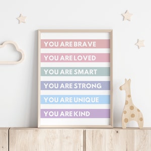 Affirmation Poster for Kids, Affirmation Nursery Classroom Posters, I ...