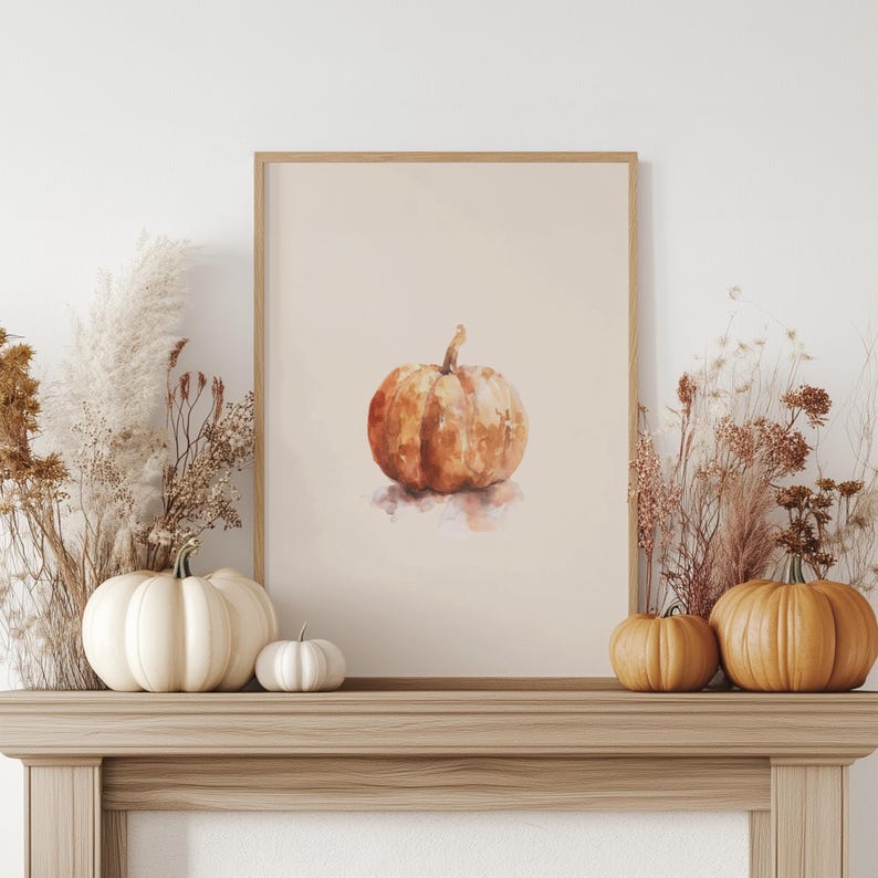 Fall Printable Art Set of 3 Prints, Minimalist Autumn Wall Art ...