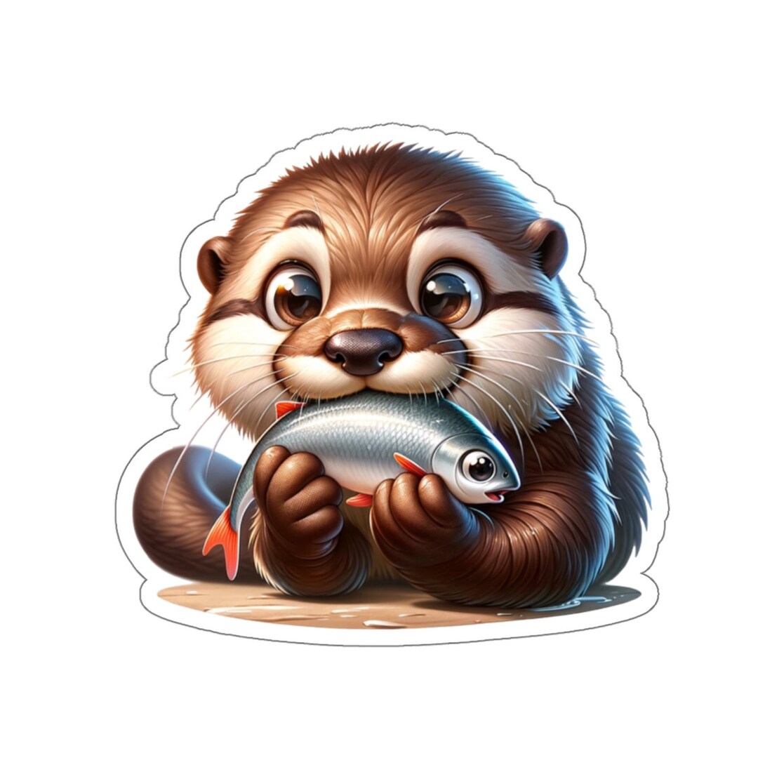 Otter 8 (vinyl Sticker, Vinyl Decal, Laptop, Tumbler, Notebook, Safe ...