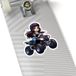 ATV Girl (vinyl Sticker, Vinyl Decal, Laptop, Tumbler, Notebook, Safe ...