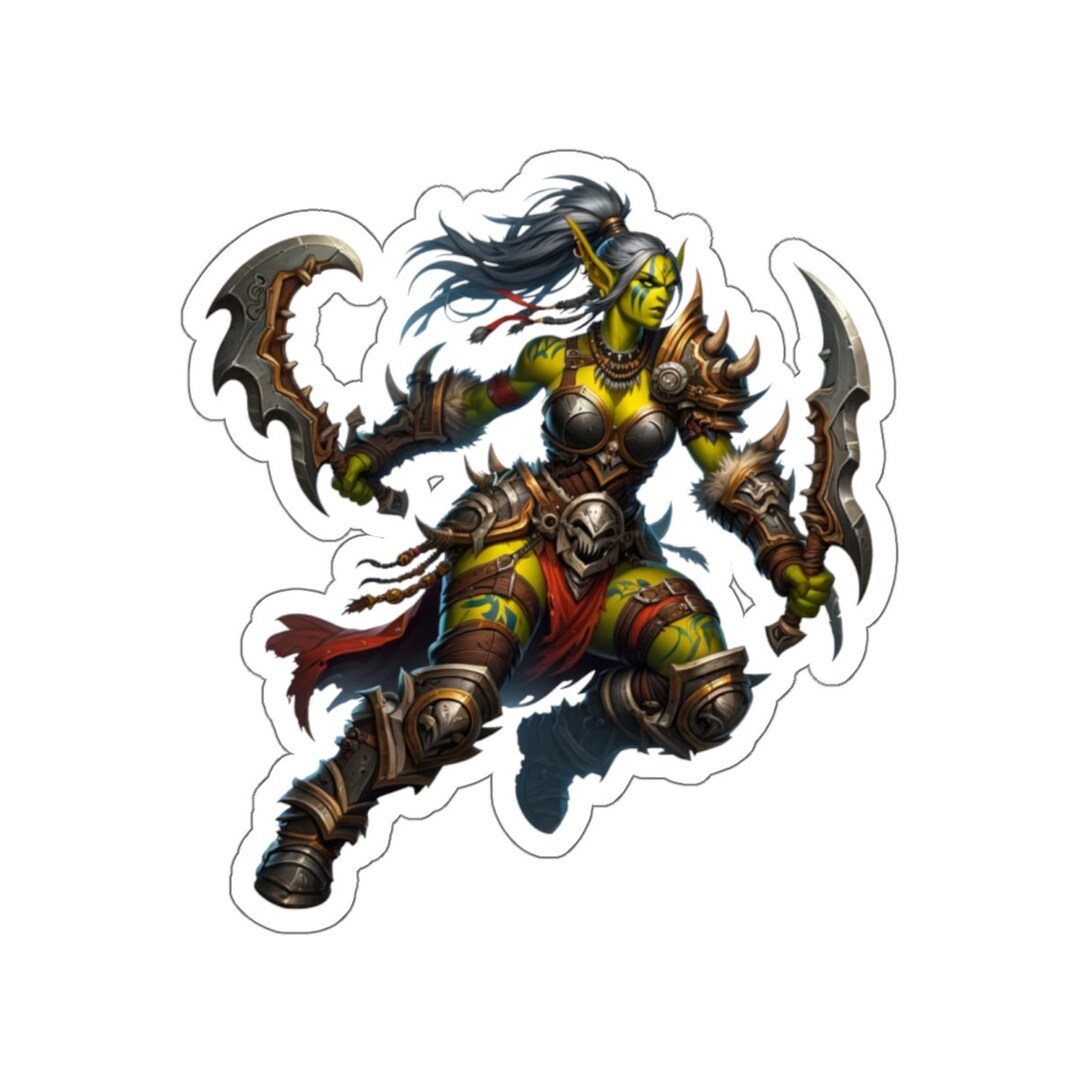 Female Orc 2 (vinyl Sticker, Vinyl Decal, Laptop, Tumbler, Notebook ...