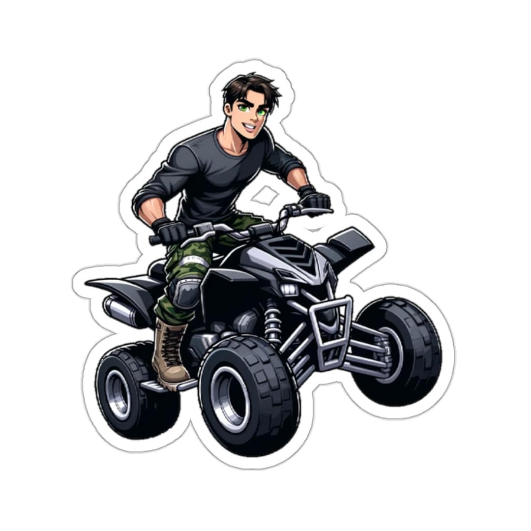 ATV Male 2 (vinyl Sticker, Vinyl Decal, Laptop, Tumbler, Notebook, Safe ...