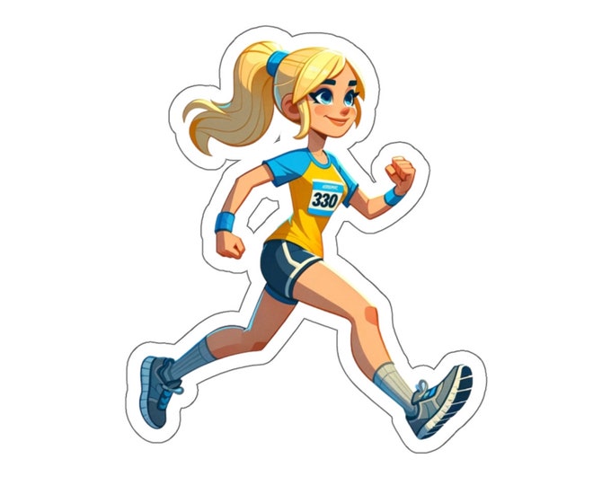 Male Runner 4 (vinyl Sticker, Vinyl Decal, Laptop, Tumbler, Notebook ...