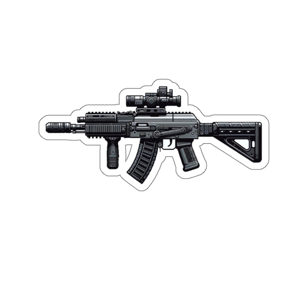 AK Rifle (vinyl Sticker, Vinyl Decal, Laptop, Tumbler, Notebook, Safe ...
