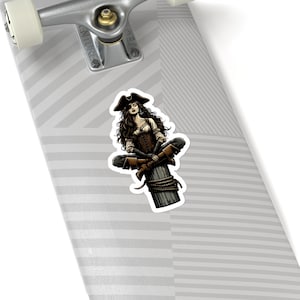 Female Pirate 1(vinyl Sticker, Vinyl Decal, Laptop, Tumbler, Notebook ...