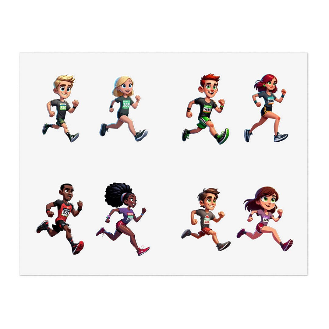 Runners Bundle1 (vinyl Sticker, Vinyl Decal, Laptop, Tumbler, Notebook ...