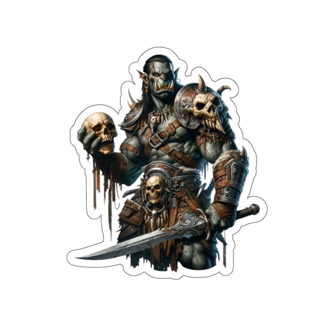 Orc Warrior 3 (vinyl Sticker, Vinyl Decal, Laptop, Tumbler, Notebook ...