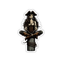 Female Pirate 2vinyl Sticker, Vinyl Decal, Laptop, Tumbler, Notebook ...