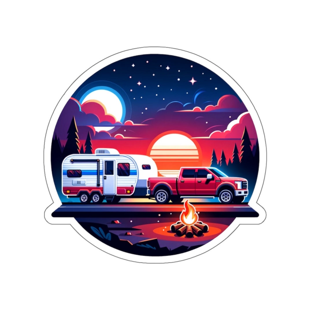 Trailer Camper (vinyl Sticker, Vinyl Decal, Laptop, Tumbler, Notebook ...