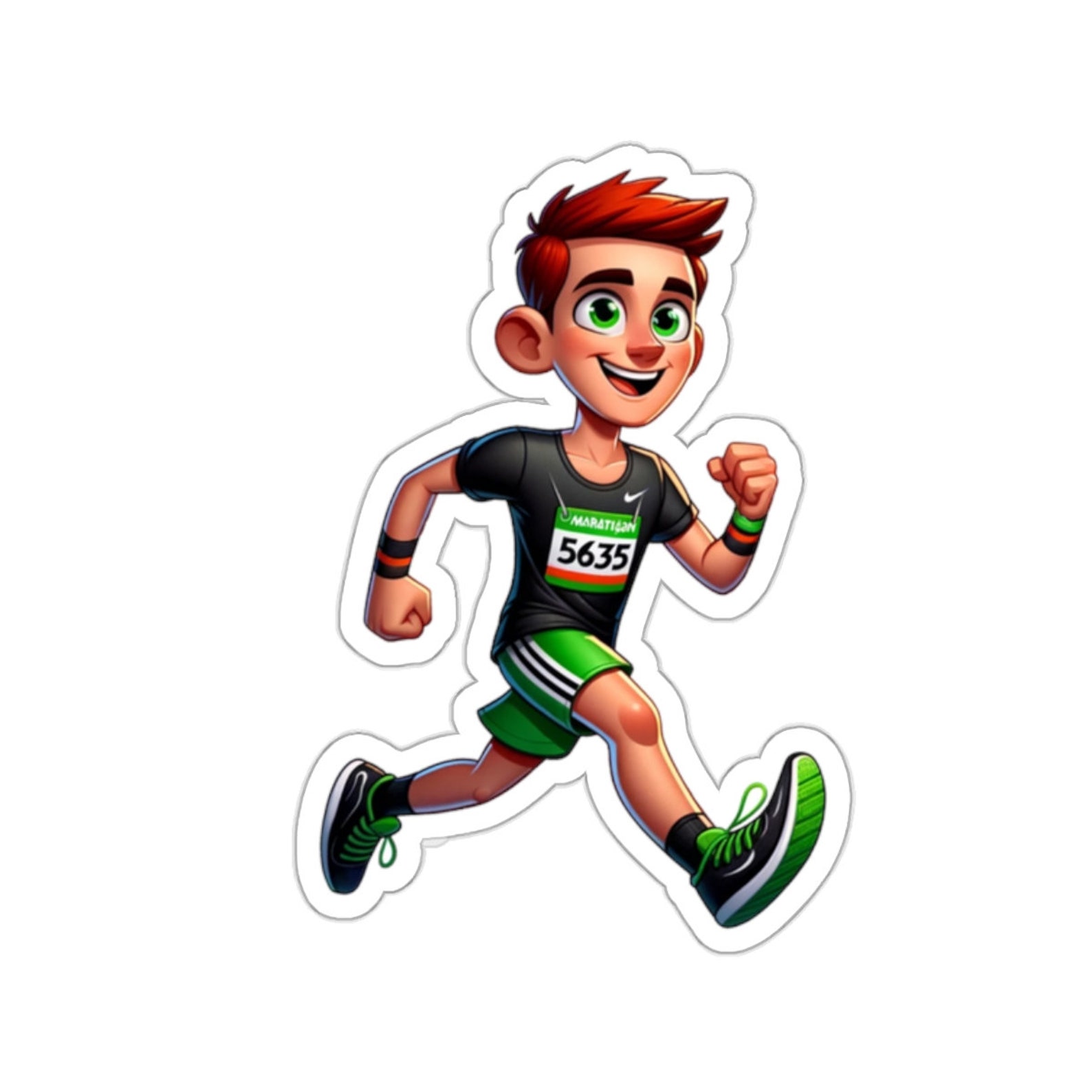 Male Runner 3 (vinyl Sticker, Vinyl Decal, Laptop, Tumbler, Notebook ...