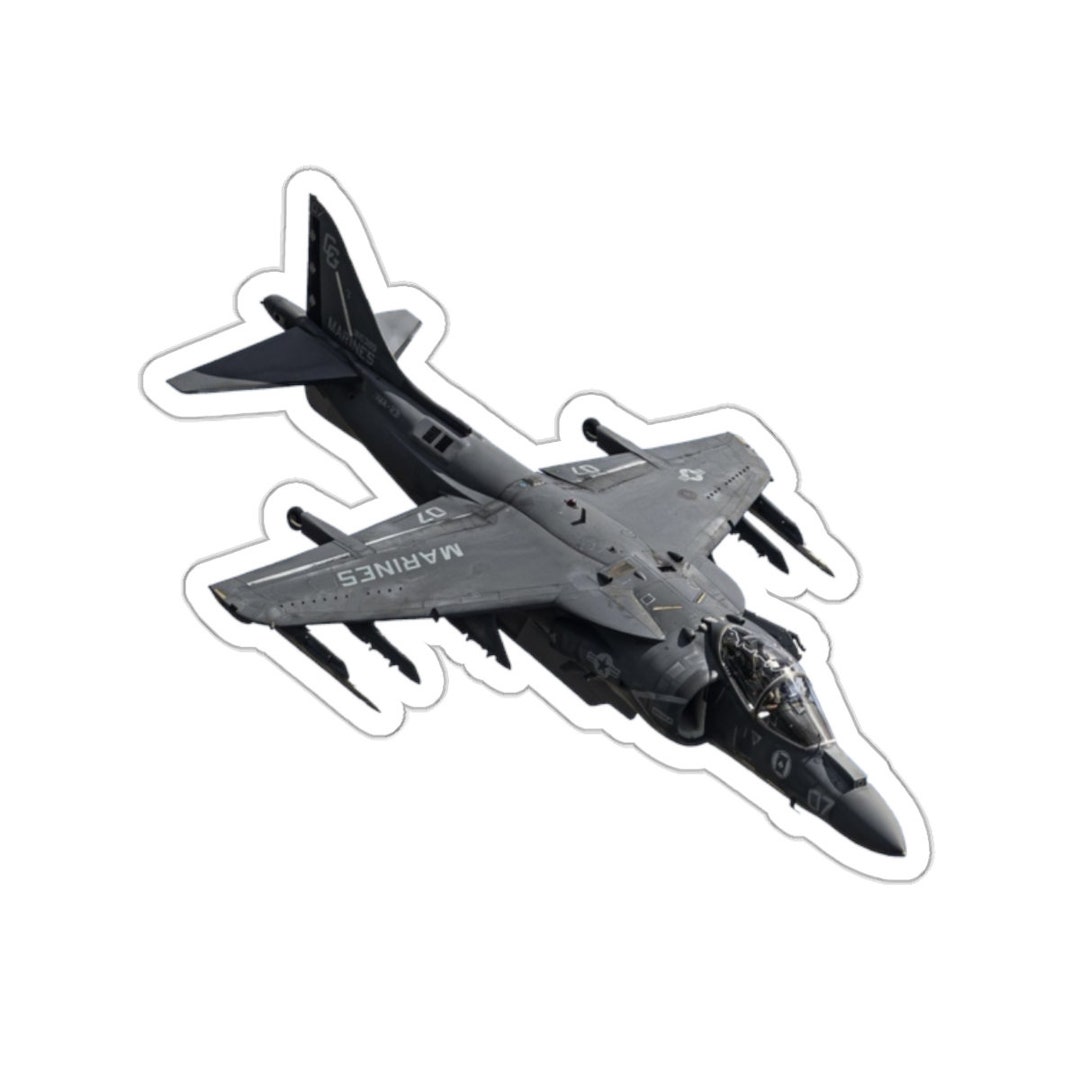 AV-8B Harrier II (vinyl Sticker, Vinyl Decal, Laptop, Tumbler, Notebook ...