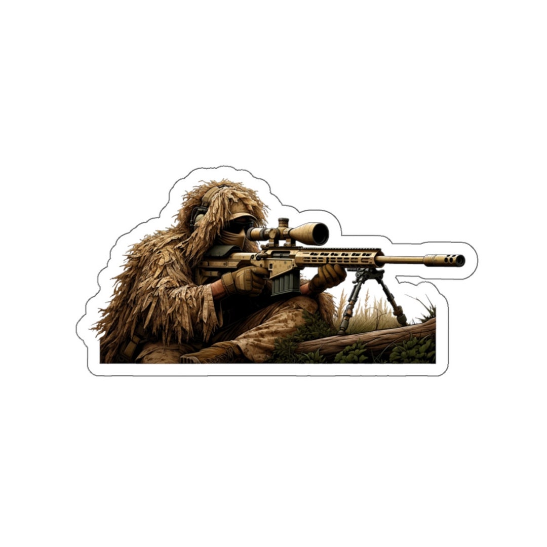 Military Sniper 2 (vinyl Sticker, Vinyl Decal, Laptop, Tumbler ...