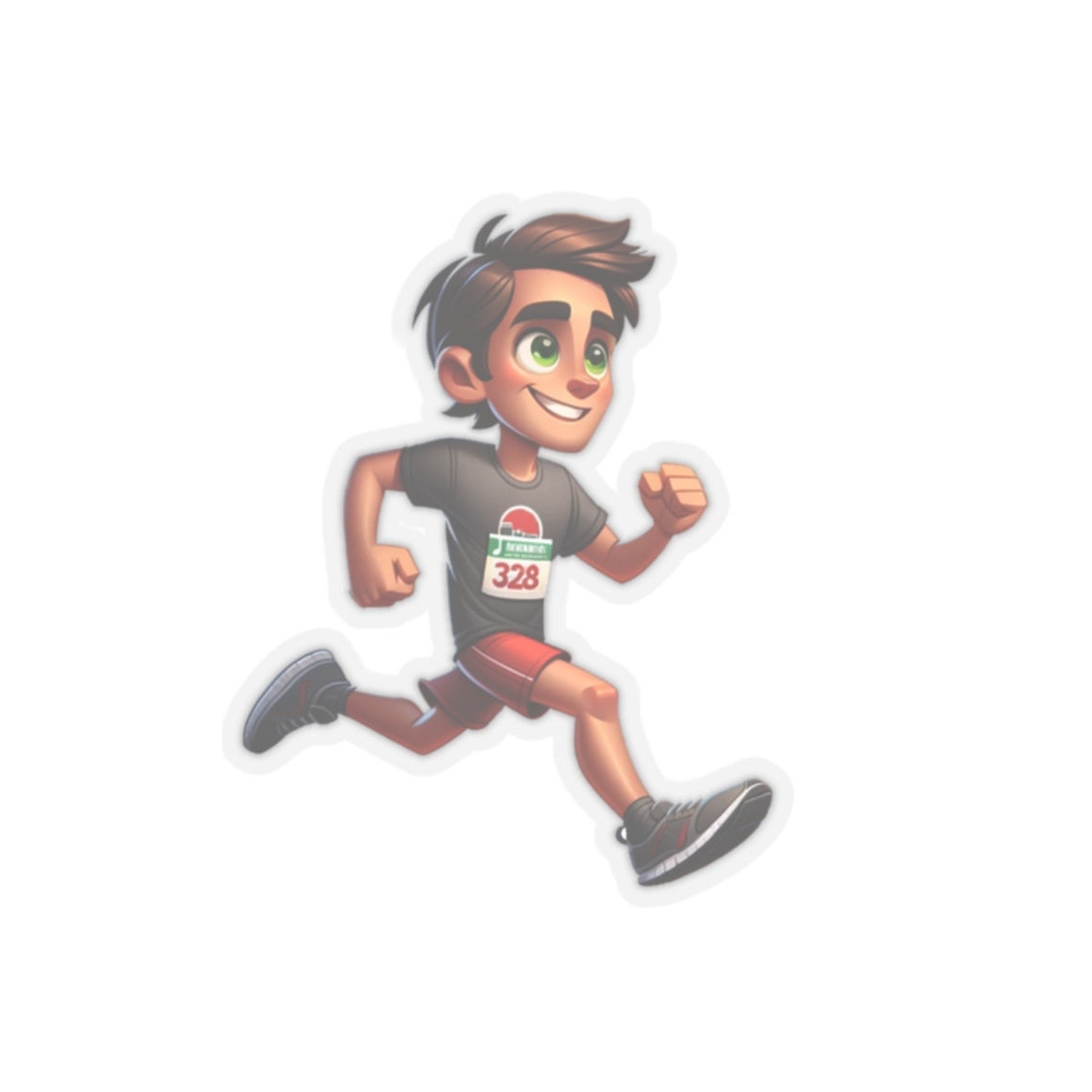 Male Runner (vinyl Sticker, Vinyl Decal, Laptop, Tumbler, Notebook ...