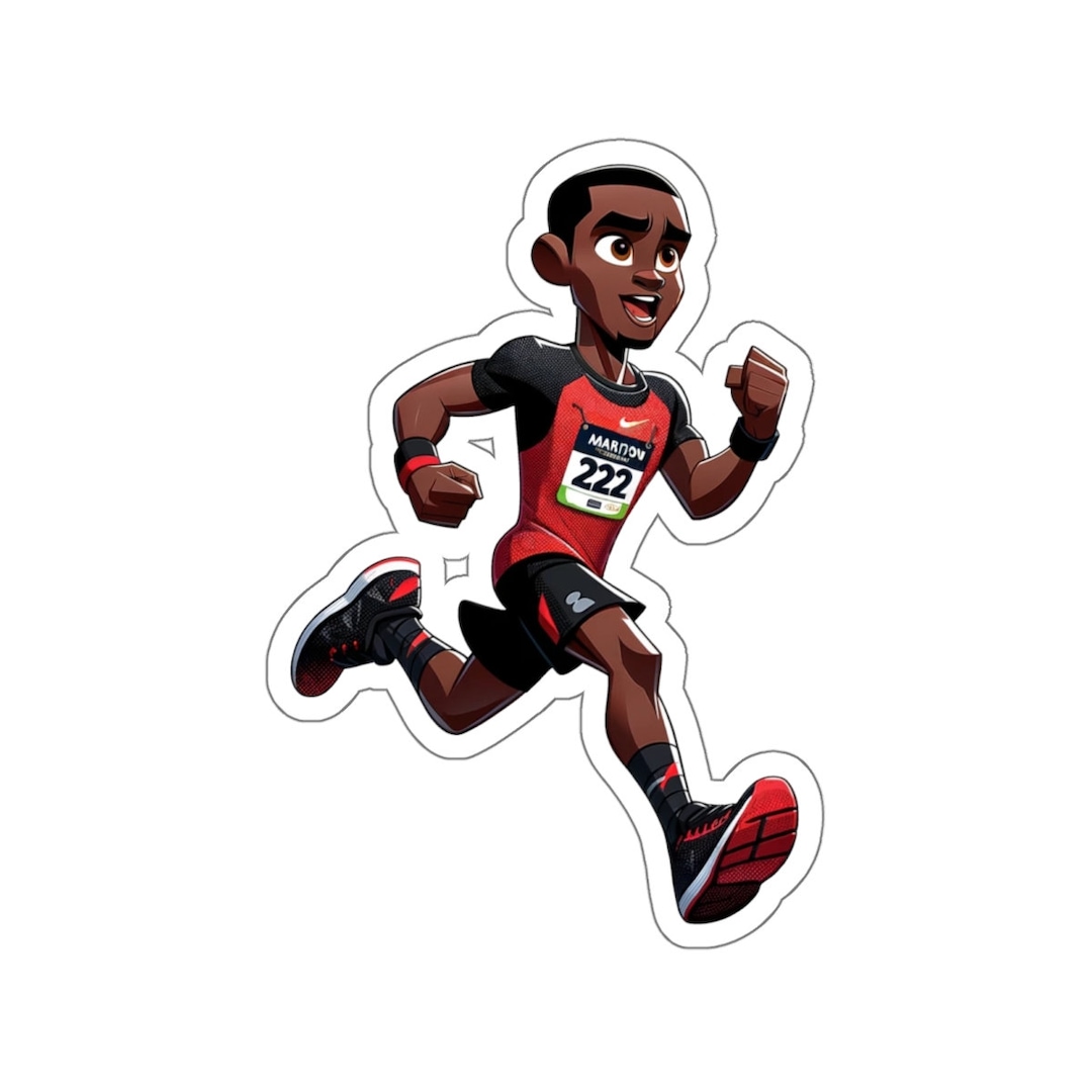 Male Runner 6 (vinyl Sticker, Vinyl Decal, Laptop, Tumbler, Notebook ...