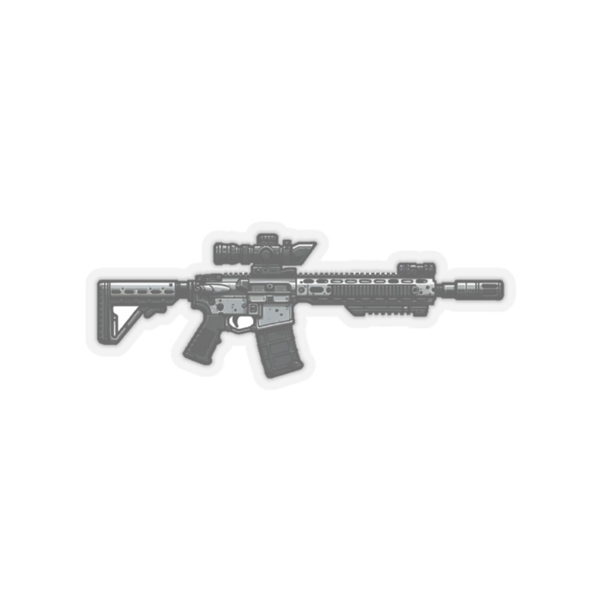 AR Rifle 2 (vinyl Sticker, Vinyl Decal, Laptop, Tumbler, Notebook, Safe ...