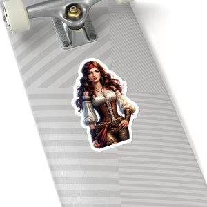 Female Pirate 17(vinyl Sticker, Vinyl Decal, Laptop, Tumbler, Notebook ...