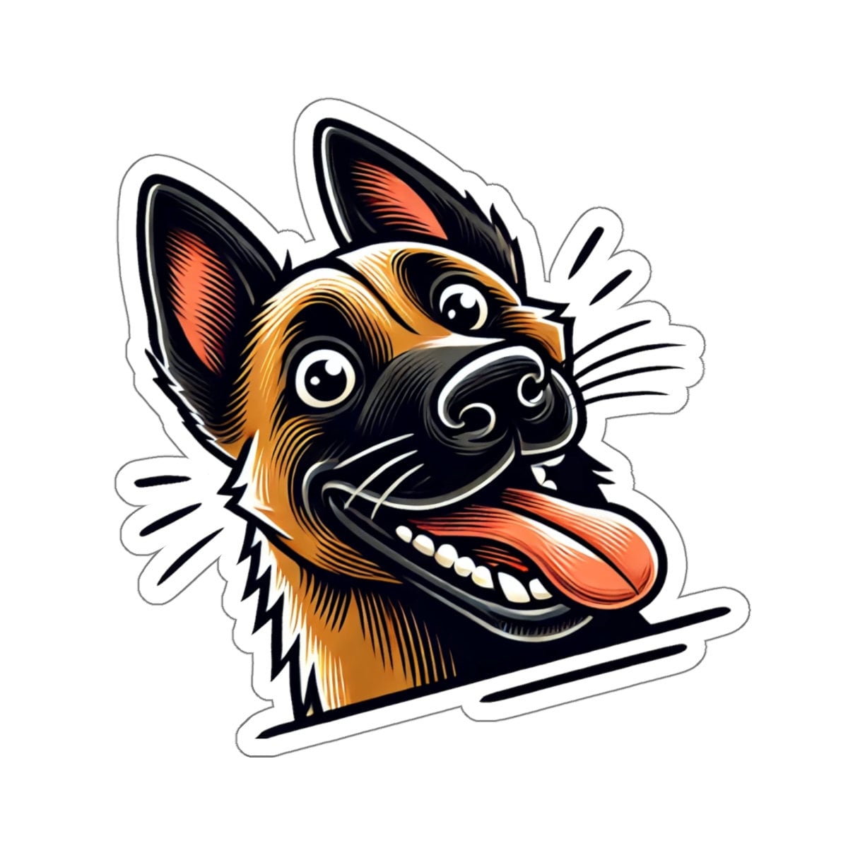 Belgian Malinois vinyl Sticker, Vinyl Decal, Laptop, Tumbler, Notebook ...